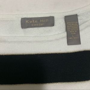 Kate Hill | Sweaters | Kate Hill Casual Black White Sweater | Poshmark